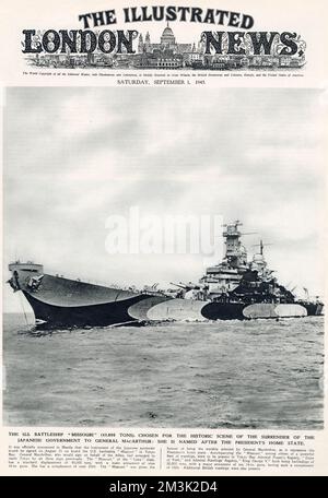 USS MISSOURI an Iowa-class battleship fires her guns during the Pacific ...
