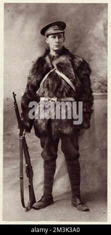 Great War. WW1 winter clothing worn by British soldiers during the ...