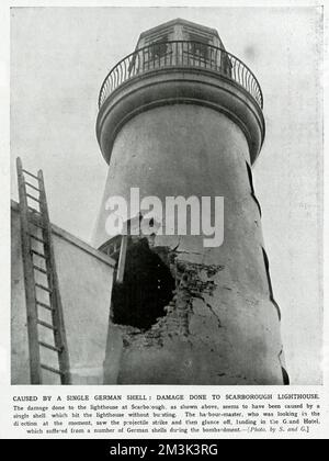 German shell damaged Scarborough 1914 Stock Photo - Alamy