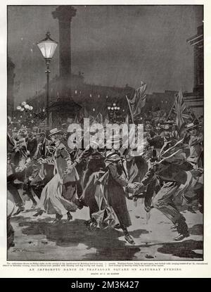 Celebrating the Relief of Mafeking (Boer War) outside Colonel Robert ...