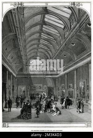The Grosvenor Gallery of Fine Art, London 1877 Stock Photo - Alamy