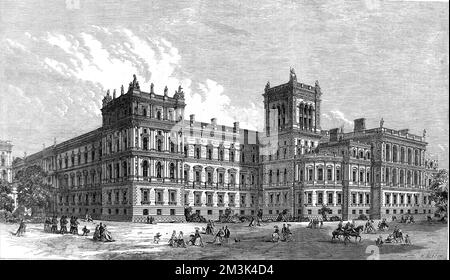 Foreign and India Offices, 1866 Stock Photo - Alamy