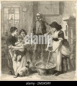 Welsh Collier Family 1873 Stock Photo - Alamy