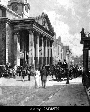 St George's Street with St George's Church, Hanover Square, Mayfair ...