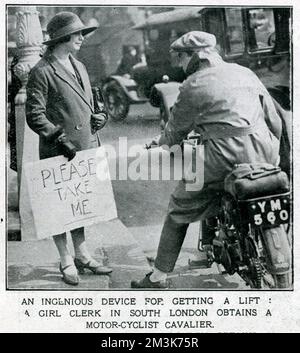 The General Strike - hitching a lift Stock Photo - Alamy