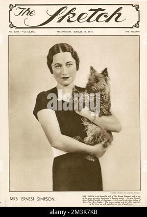 Front cover of The Sketch featuring a portrait of Mrs Frank Pershouse ...