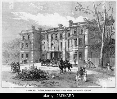 Elveden Hall, Suffolk, visited by the prince and princess of Wales ...