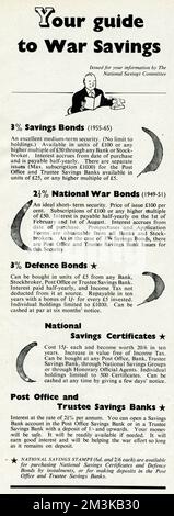 Advert for the National Savings Committee 1942 Stock Photo - Alamy