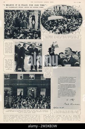 Neville Chamberlain 'Peace for our time" 1938 Munich Agreement ...