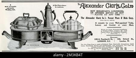 Advert for Alexander Clark, hot plate 1912 Stock Photo - Alamy