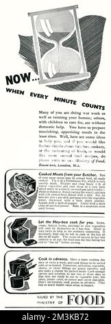 WW2 Food Recipes World War II 1940’s UK British Propaganda vintage ...