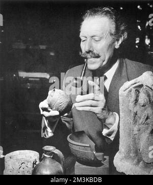 Portrait of Sir Mortimer Wheeler (1890 - 1976), archaeologist and ...