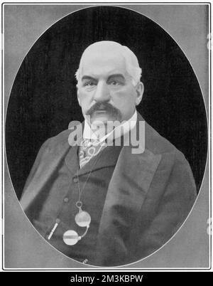 JOHN PIERPOINT MORGAN American financier and banker in a satirical ...