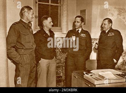 From left: Air Chief Marshal Sir Harry Broadhurst, AOC Western Front ...
