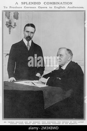 Portrait of Herbert Beerbohm Tree in Faust - British stage star of the ...