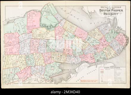 Outline and index map of Roxbury, city of Boston , Boston Mass., Maps ...