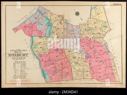 Outline & index map of Roxbury, city of Boston , Boston Mass., Maps ...