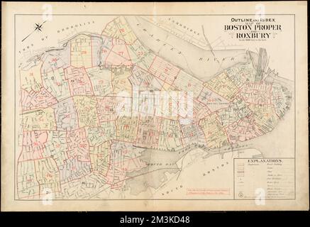 Outline and index map of Roxbury, city of Boston , Boston Mass., Maps ...