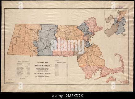 Map of Massachusetts showing population according to census of 1910 ...