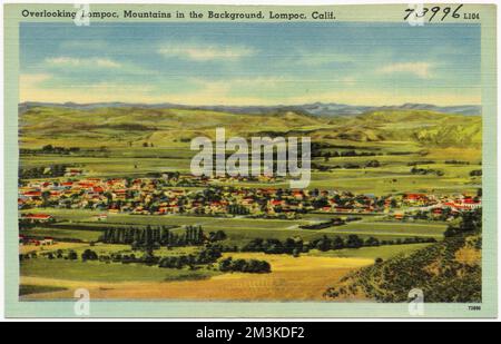 Overlooking Lompoc, California , Cities & towns, Tichnor Brothers ...