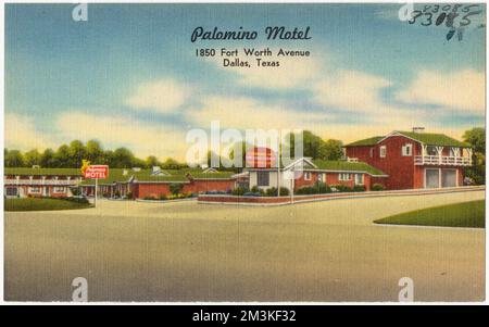 Palomino Motel, 1850 Fort Worth Avenue, Dallas, Texas , Motels, Tichnor ...