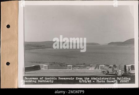 Panorama looking northerly from Quabbin Hill over former village of ...