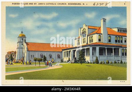 Parish House and St. Ann's Catholic Church, Keansburg, N.J. , Churches, Tichnor Brothers ...