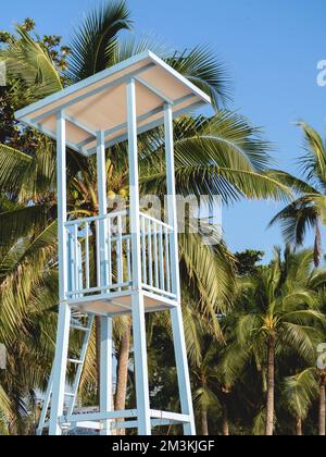 Coastal Observation Tower and Coconut Tree Stock Photo - Alamy