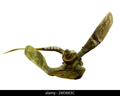 War damaged old aircraft propellers Stock Photo - Alamy