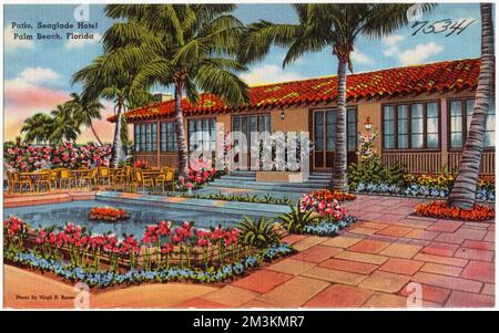 Patio -- Hotel Seaglade -- Palm Beach, Florida , Hotels, Tichnor ...