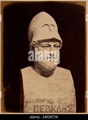 Portrait bust of Pericles with the Corinthian helmet. Altes Museum (Old ...