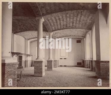 Periodical room looking toward Boylston St., construction of the McKim ...