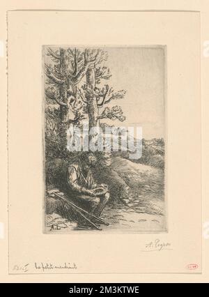 Le petit mendiant , Beggars, Trees, Alphonse Legros (1837-1911 Stock ...