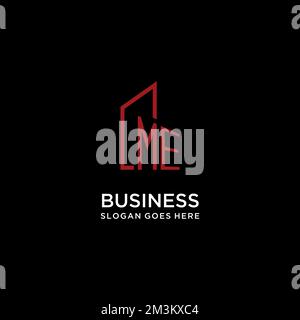 HE initial monogram with building logo design ideas Stock Vector Image ...