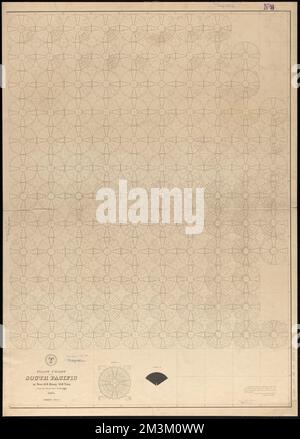 Pilot chart of the South Pacific Stock Photo - Alamy