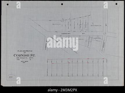 Plan and profile of Cornish St. , Streets. Lawrence Stock Photo - Alamy