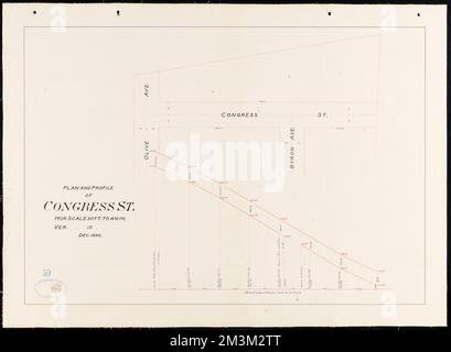 Plan and profile of Congress St. , Streets. Lawrence Stock Photo - Alamy
