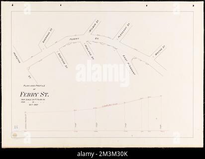 Plan and profile of Ferry St. , Streets. Lawrence Stock Photo - Alamy