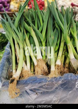 A bundle of leeks Stock Photo - Alamy