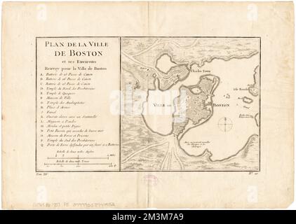 Plan de la ville de Boston , Boston Mass., Maps, Early works to 1800 ...