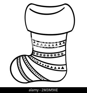 Christmas sock for gift illustration on white background. JPEG ...