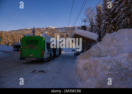 The "Whistler Transit" Bus Whistler British Columbia Canada Stock Photo ...