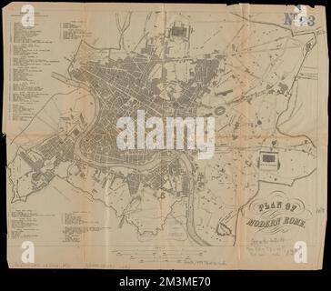 Plan of modern Rome , Rome Italy, Maps Norman B. Leventhal Map Center ...