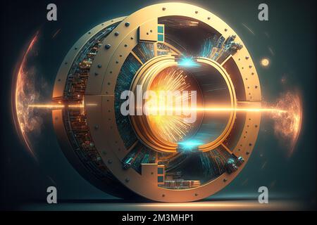 Astrophysics laboratory laser reactor studying nuclear fusion. This ...