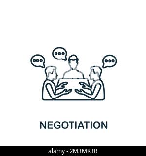 Negotiation icon. Monochrome simple Life Skills icon for templates, web ...