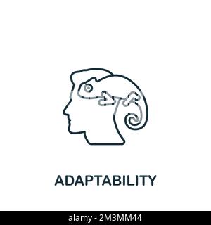 Adaptability icon. Monochrome simple Life Skills icon for templates ...