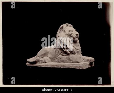 Plaster model of Louis Saint Gaudens lion statue, front view , Public ...