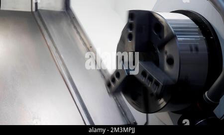 Huge machine details with a rotating part. Media. Modern equipment with ...