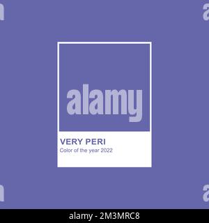 Palette with the color of 2022 are Very Peri. Sample color guide ...