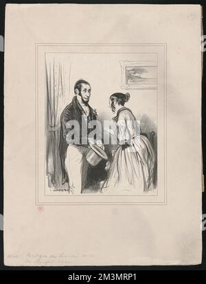 Un plénipotentiaire ,. Paul Gavarni (1804-1866). Lithographs and Other ...